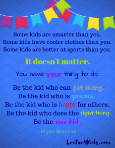 Be the Kid Printable - LexFun4Kids