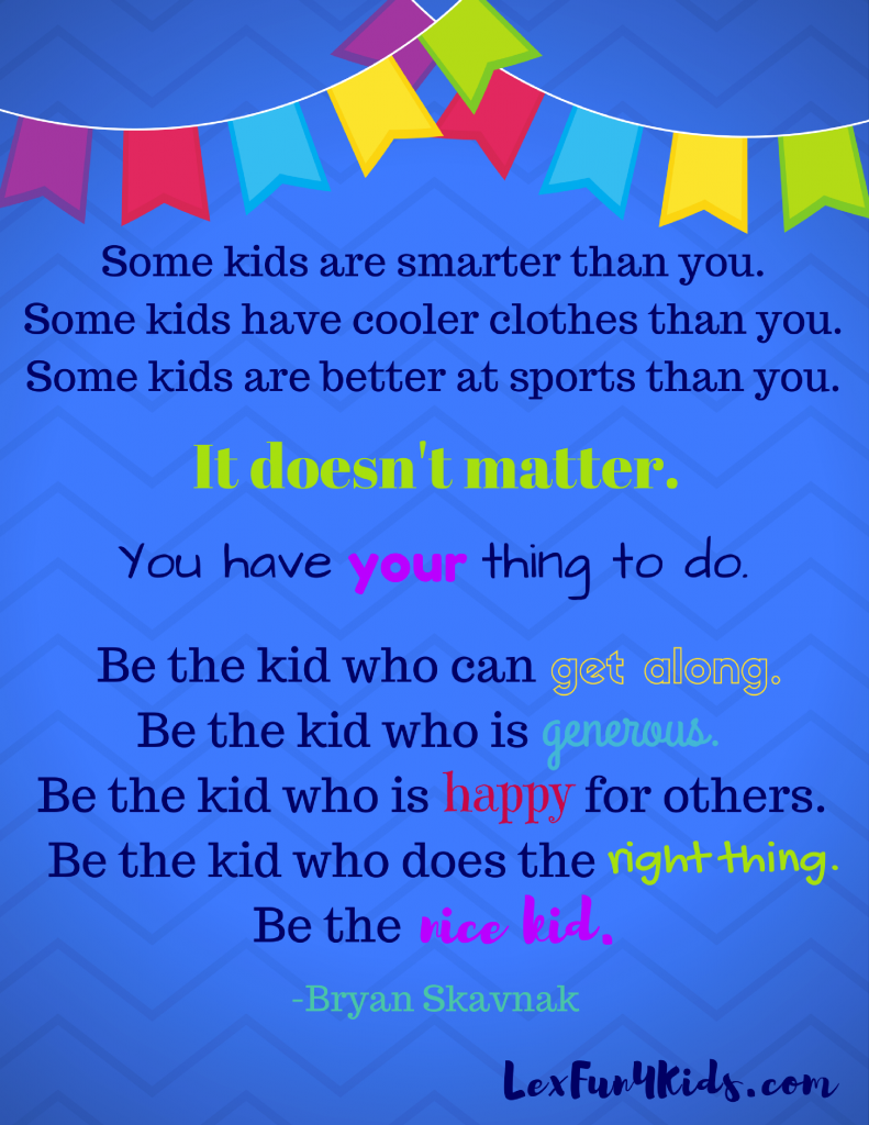 Be the Kid Printable - LexFun4Kids