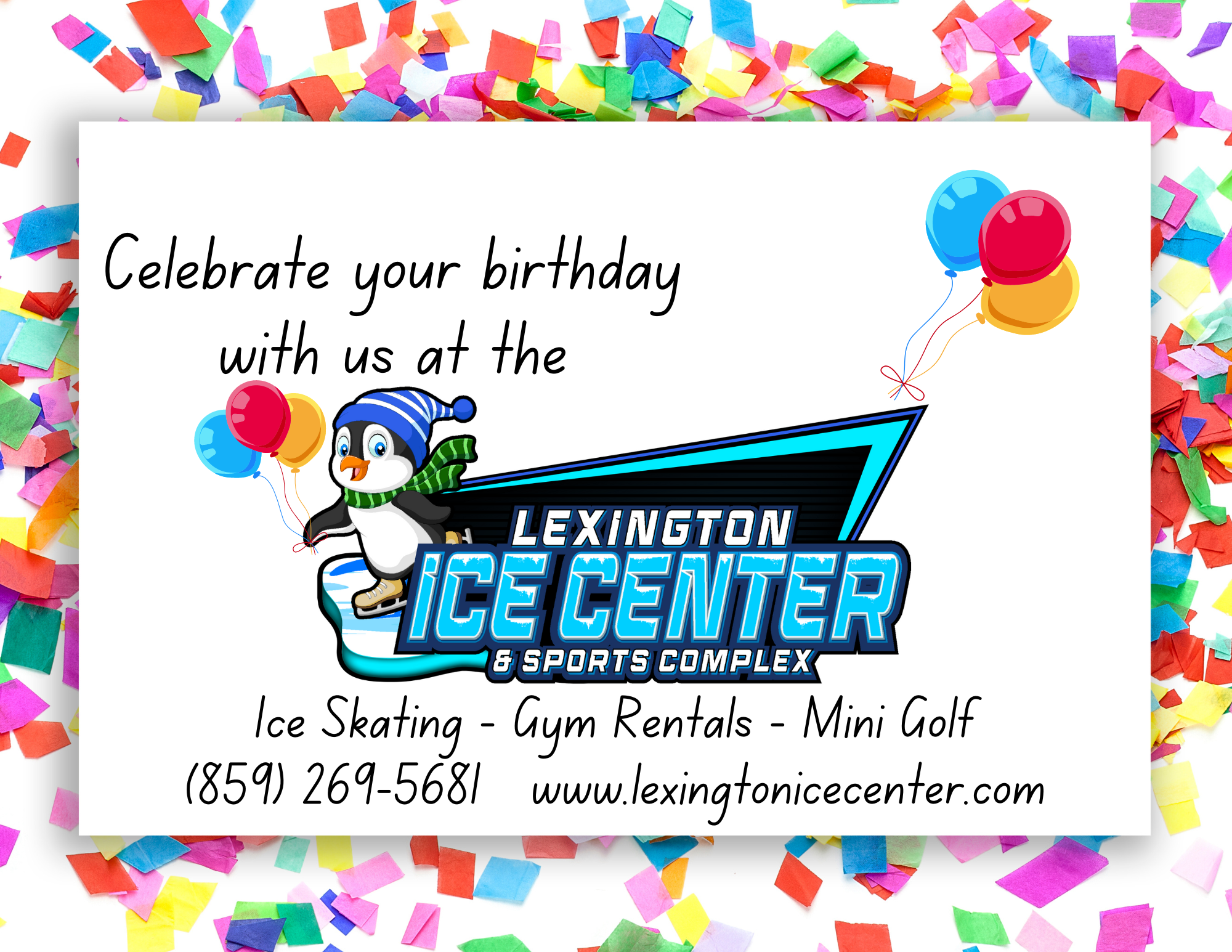 Lexington Ice Center Birthday Parties - LexFun4Kids