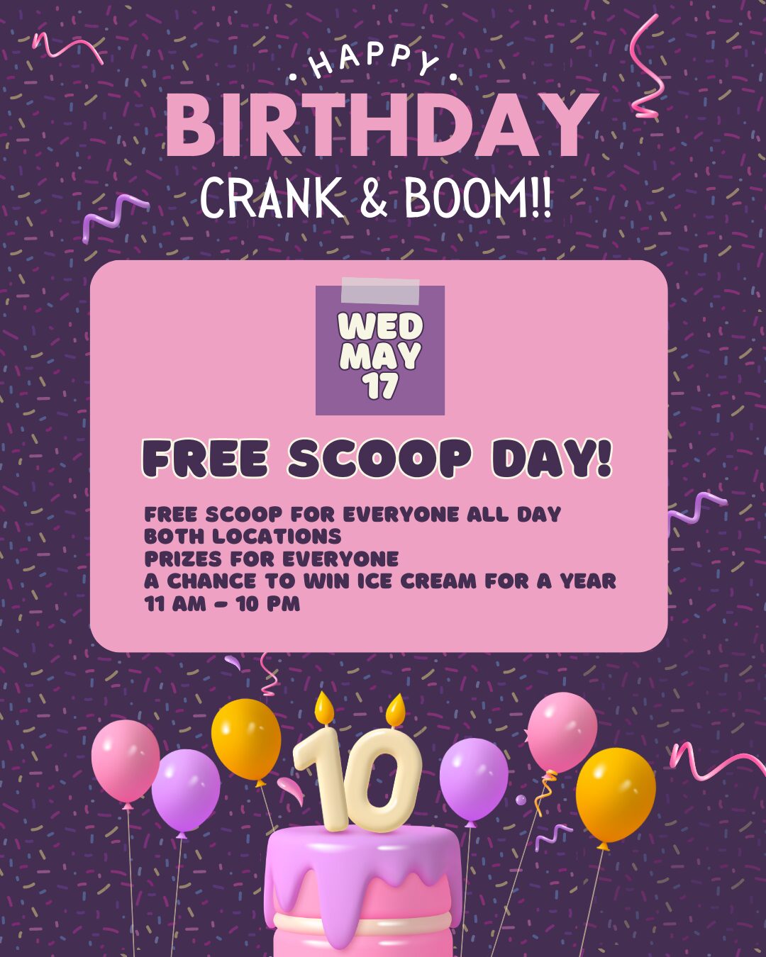 Crank & Boom FREE Scoop Day - LexFun4Kids