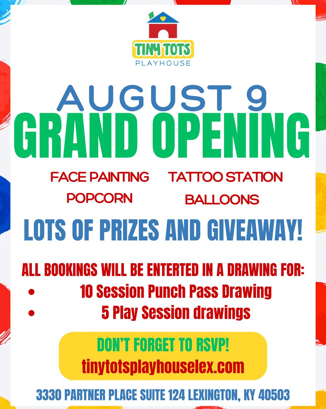 Tiny Tots Playhouse Grand Opening - LexFun4Kids