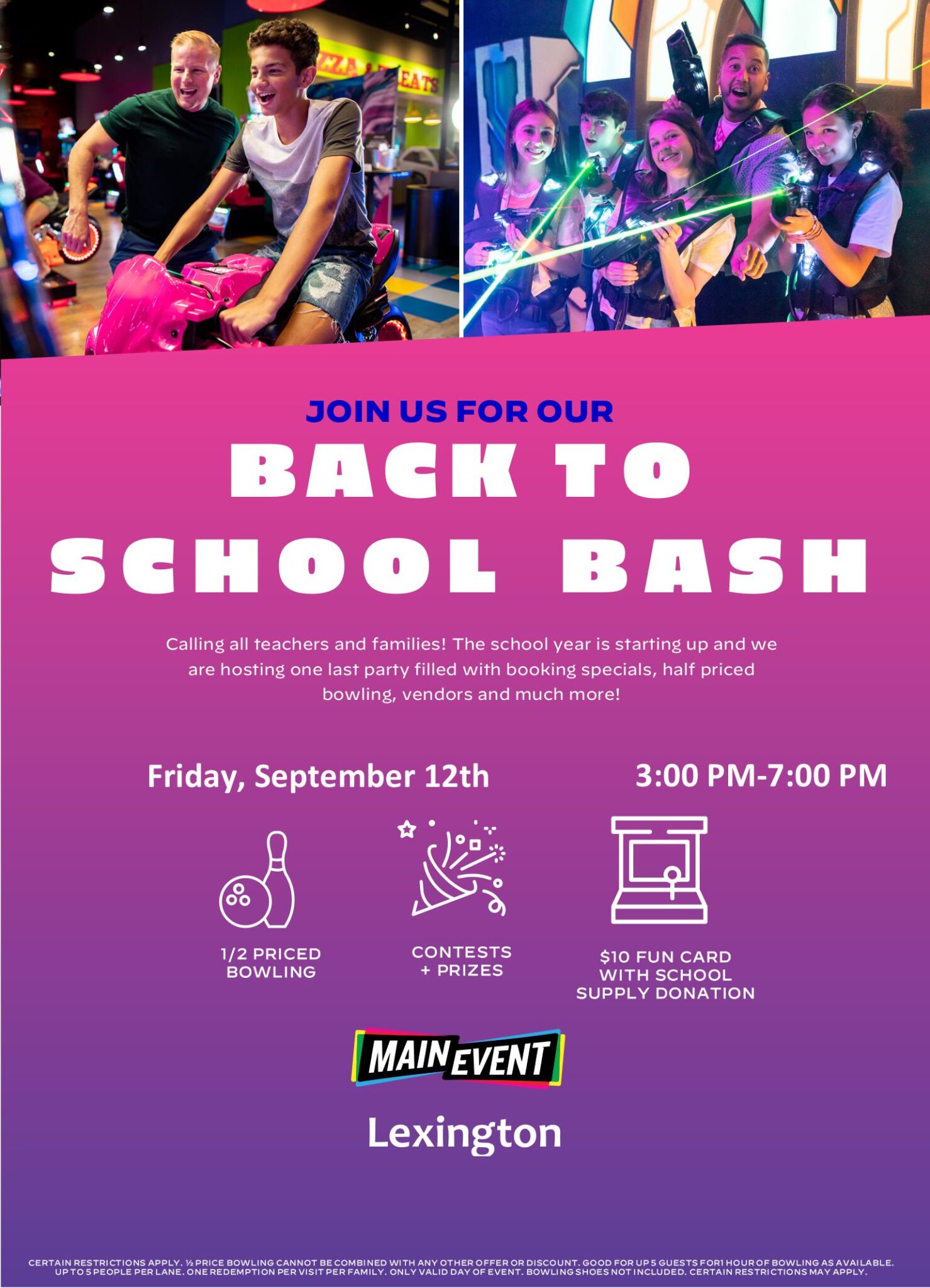 Main Event Back to School Bash - LexFun4Kids